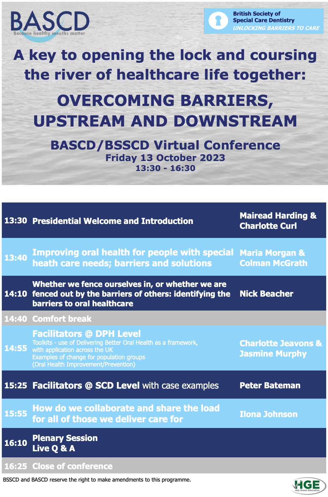 Joint BSSCD/BASCD webinar - Because Healthy Mouths Matter